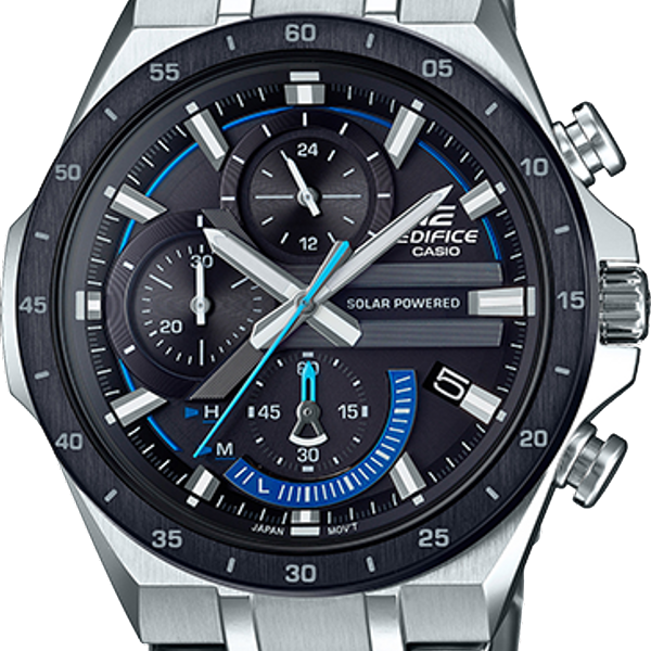 CASIO EQS920DB-1BV Edifice 100M Solar Stainless Steel Chronograph Watch ...