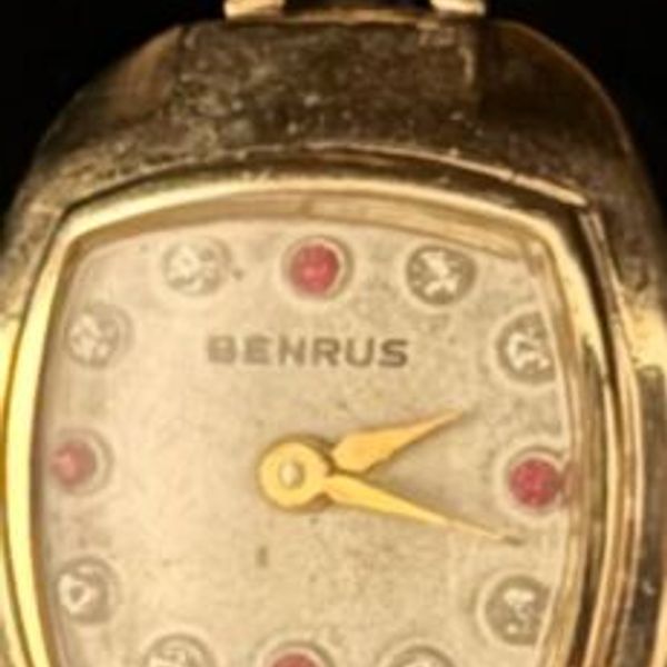 Benrus Vintage Ladies Cocktail Watch With Jeweled Dial - Great Watch ...