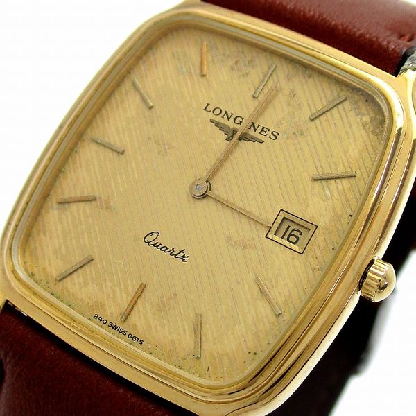 [Used] Longines Gold Classic Rectangular Men's Gold Dial Watch LONGINES ...