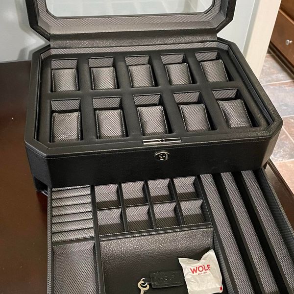 [WTS] Wolf Windsor 10-Watch Box with Drawer - Black | WatchCharts