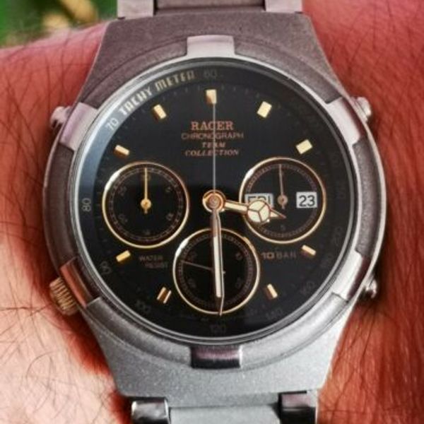 Orient Watch Co Racer chronograph watch with Seiko 7a38-7260 heart ...