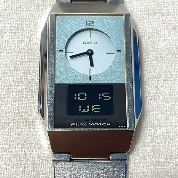 CASIO Film Watch PELA FS-104 Vintage Ana-Digi Quartz Japan Rare - Rank ...