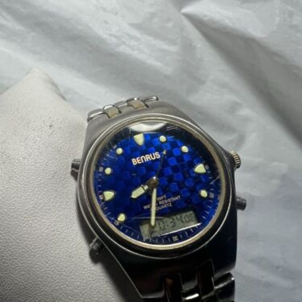 Benrus Vintage,Quartz, digital and analog,38mm, WR30M,BR6073 menâ s ...