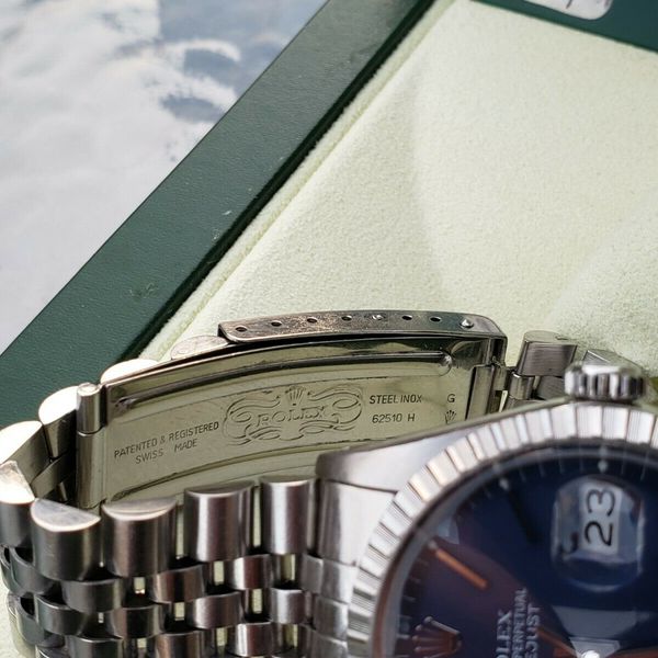 Rolex 16030 Automatic Jubilee Flutted bezel Oyster Perpetual Blue Dial ...