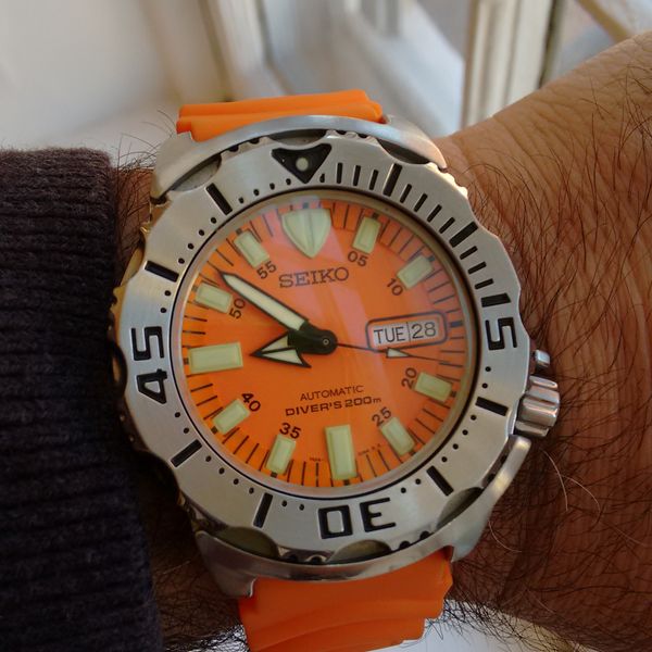 FS: Seiko Men's Orange Monster Watch SKX781 | WatchCharts Marketplace