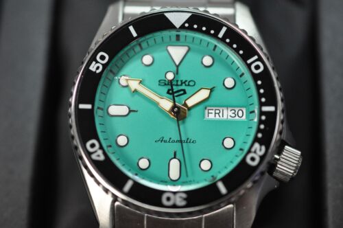 Seiko 5 Sports SRPK33K1 SKX Mid Sized Teal Automatic Men's Watch ...