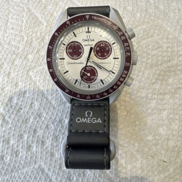 Swatch x Omega Speedmaster Mission To Pluto. Gently Worn. Excellent ...