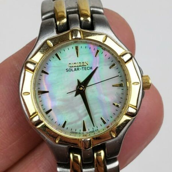 Vintage Citizen Solar-Tech (Eco-Drive) Mother of Pearl Dial B230-H15025 ...