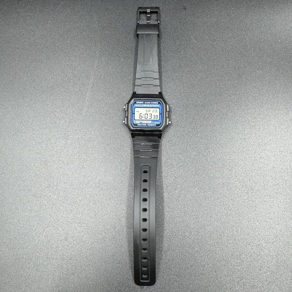 Casio Digital Watch, Black Illuminator - F-105W-1ACR Resin Band, Alarm ...
