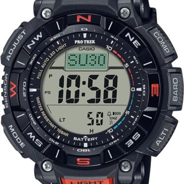 CASIO PRO TREK PRG-340-1JF Black Tough Solar Compass Outdoor Digital ...