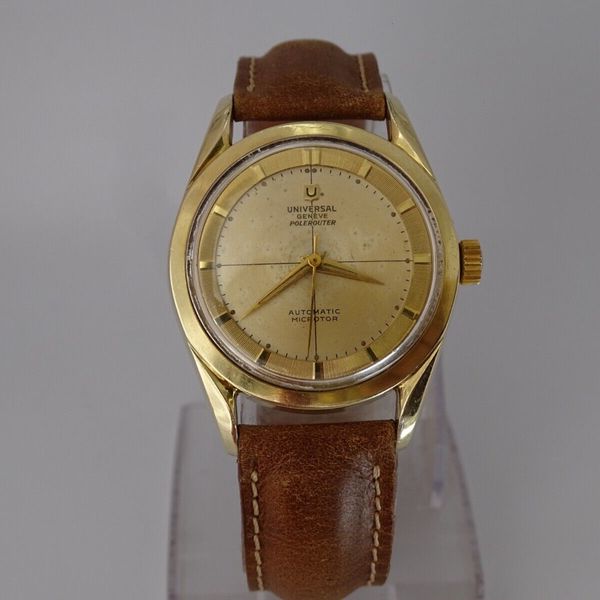 Universal Geneve Polerouter Automatic Microtor Gold & Stainless Steel ...