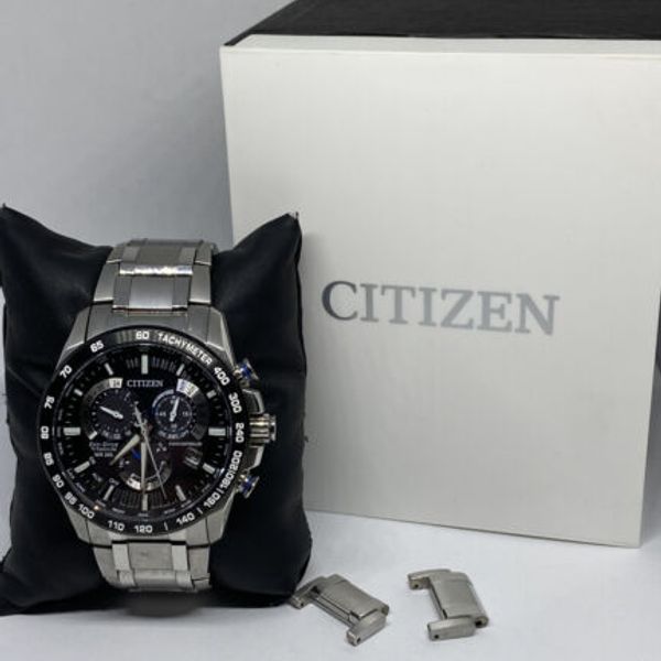 Citizen Eco-Drive Pcat CB5908-57E Men's Silver Titanium Analog Dial ...