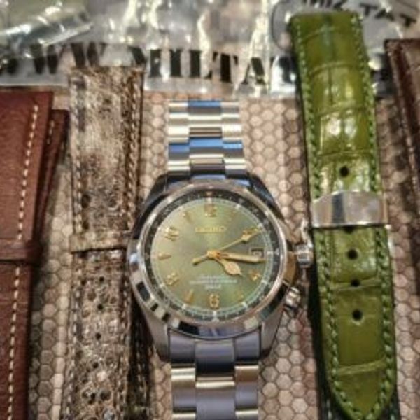 Seiko Alpinist watch with 4 straps and Oyster miltat Bracelet ...