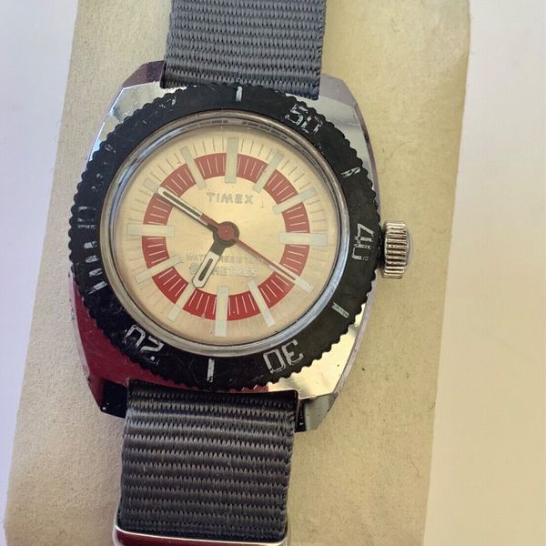VINTAGE TIMEX 1970s MECHANICAL SPRITE DIVERS STYLE WATCH,WORKING ...