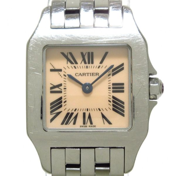 [New] [Used] Cartier Santos de Moiselle SM Watch SS / Shell Dial Pink ...