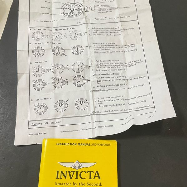 Invicta Specialty Men's Wristwatch Watch Model 0368 Untested Stainless ...