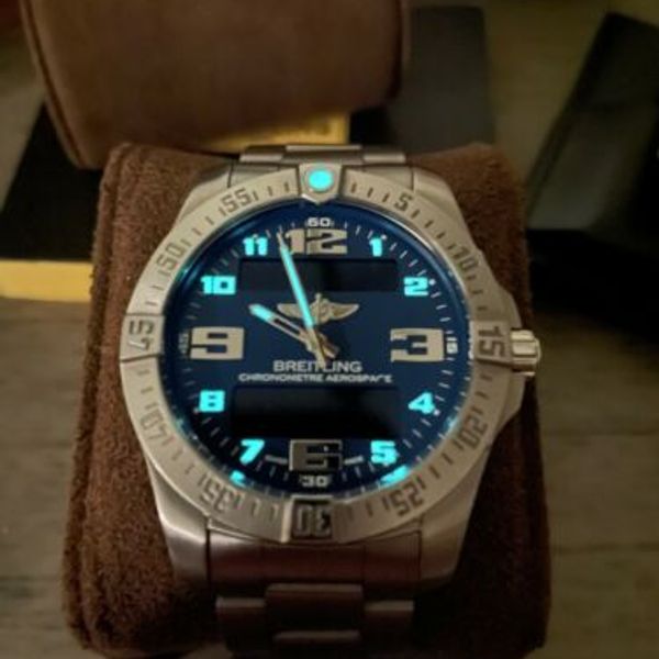 Breitling Aerospace Evo E79363 43mm Titanium Watch Complete Set ...