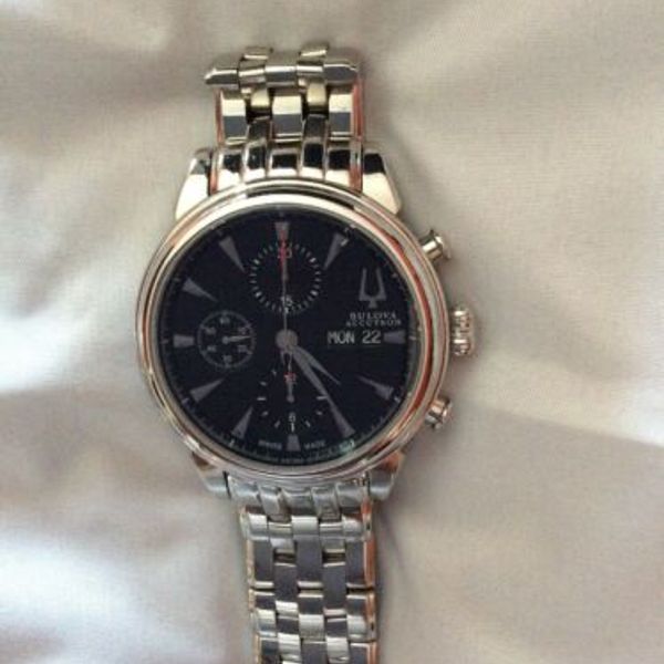 Bulova Valjoux 7750 Chronograph Accutron Gemini Day/Date C869883 Pre ...