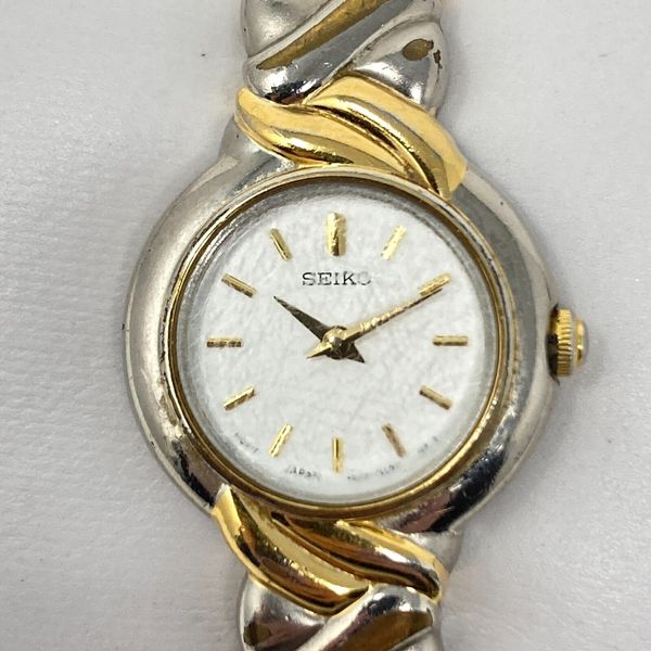 Vintage Seiko Watch Women 19mm Silver Gold Two Tone 1N00-1H40 New ...