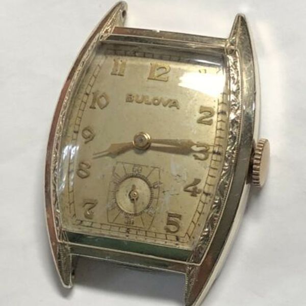 Vintage 1951 L1 Bulova Watch 10K Gold Filled SS Back 10BT 17J Parts or ...