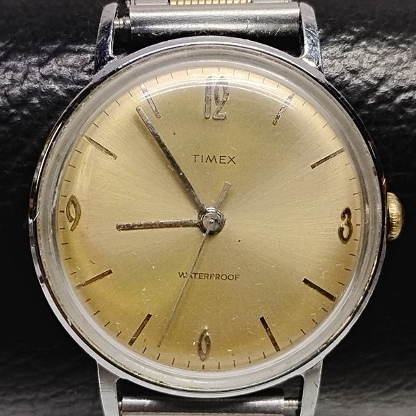 1964 Men's Timex Marlin Hand Wind Silver Tone Watch 33mm w/ Cromwell G ...