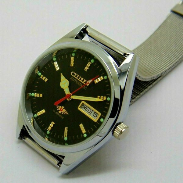 Citizen 8200 Automatic Men Steel 21 Jewels Vintage Day Date Watch Run ...