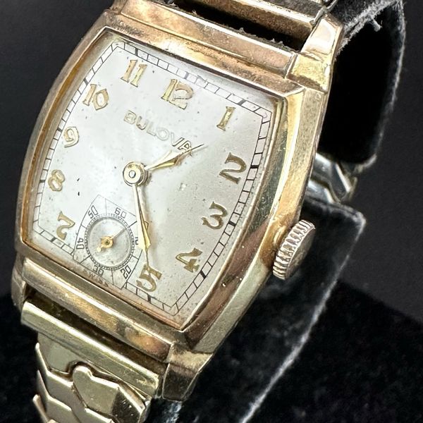 Rare 1947 Art Deco BULOVA Swiss Made 10K RGP 15 Jewels With Golden ...