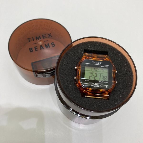 TIMEX × BEAMS special order Classics Digital Tortoise shell digital watch | WatchCharts Marketplace