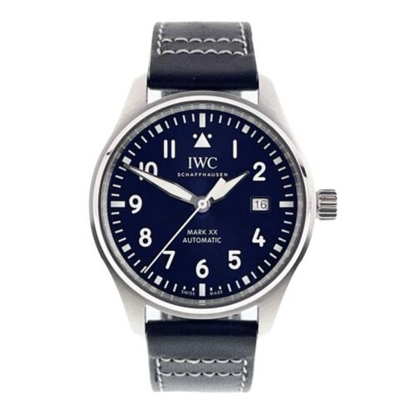 IWC Pilot Mark XX Stainless Steel Blue Dial 40mm Automatic Menâ s Watch ...