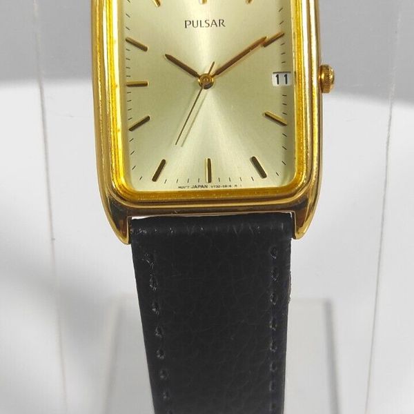 Vintage Pulsar Tank by Seiko Mens Quartz Date Watch 1980s | WatchCharts ...