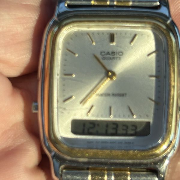 1980s Vintage Casio AQ-307 Module 306 Quartz Men's Analog Digital Watch ...