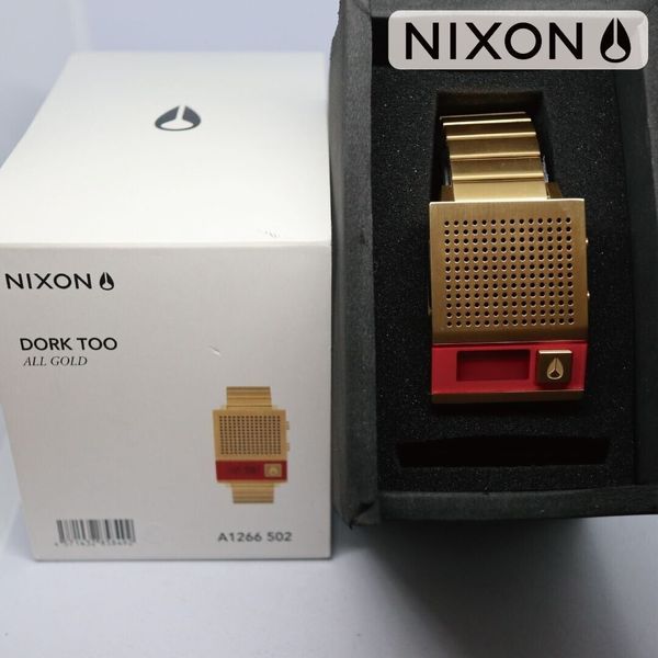 Nixon The Dork Too 'Nerd Alert' Talking Watch - All Gold Digital, New ...