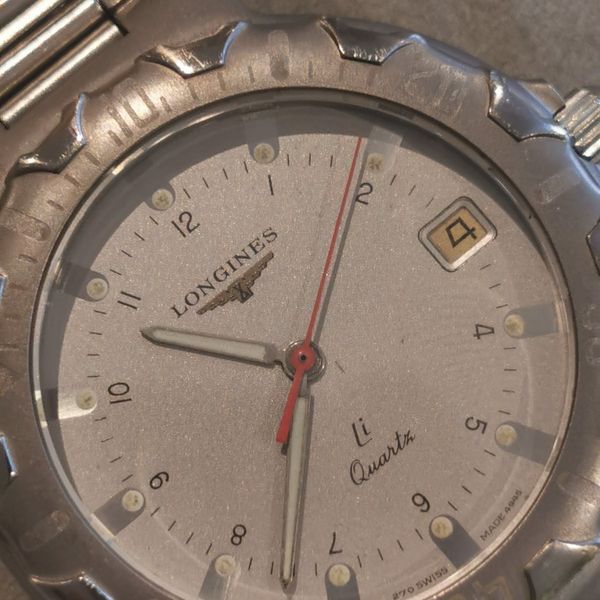 VINTAGE LONGINES LI QUARTZ GREY DIVER CONQUEST 12 ATM- NOT WORKING ...