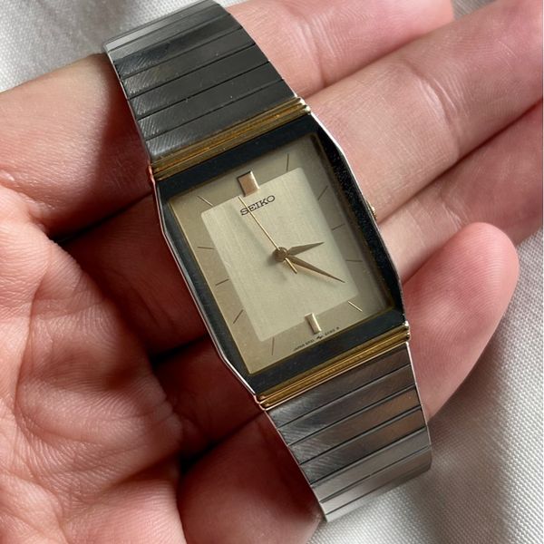 Seiko Tank Two Tone Dial Quartz Watch | WatchCharts Marketplace