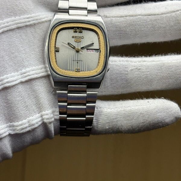Vintage Seiko 5 Silver Automatic Men's Wristwatch | 6309-5100 | Day/Date | WatchCharts Marketplace