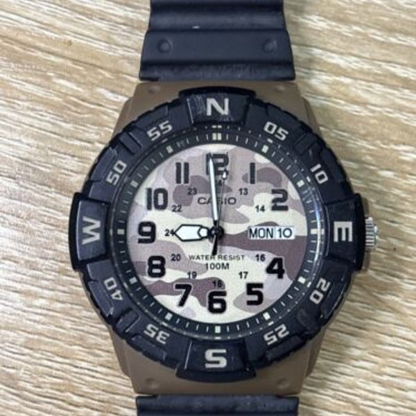 CASIO 5125 MRW-220H Compass Bezel Quartz Analog Men's Watch ...