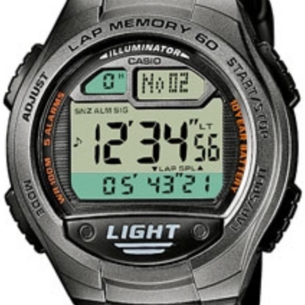Casio W-734-1A Digital 100m Sport Watch 60 Lap Memory Black W734 | WatchCharts