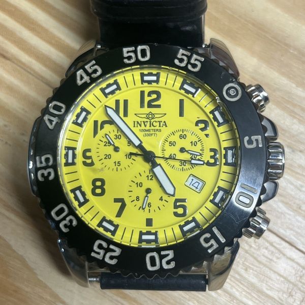 Invicta Tritnite Model 1106 Chronograph Diver Watch With Original Case ...