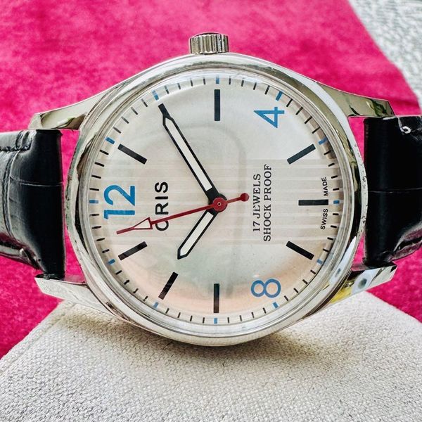 Vintage ORIS Men's Watch Swiss Mechanical Hand-Wound 35mm Leather Strap ...