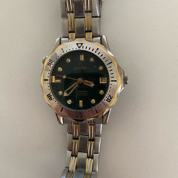 Omega Seamaster Automatic, model number 08 388 two-tone metal band ...