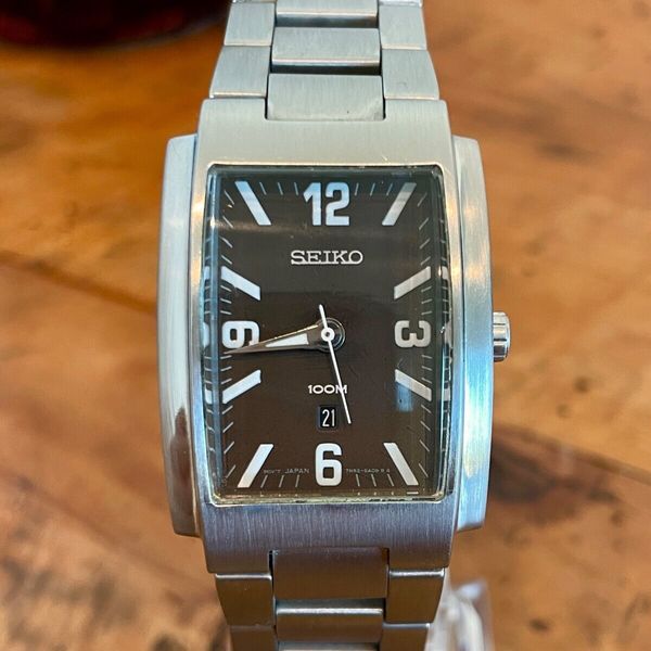 Rare Vintage Seiko Tank Watch 7N82-5A00 RS (SXD275) Stainless Steel ...