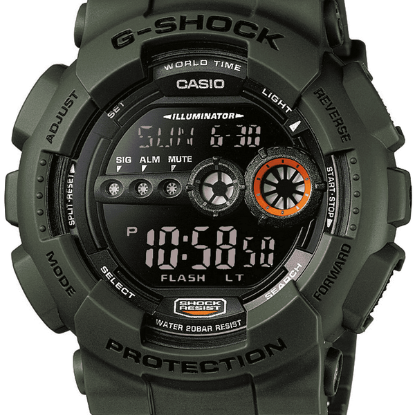 Casio G-Shock Watch GD-100MS-3ER 51.2x 55 mm Green Rugged Classic Cult ...