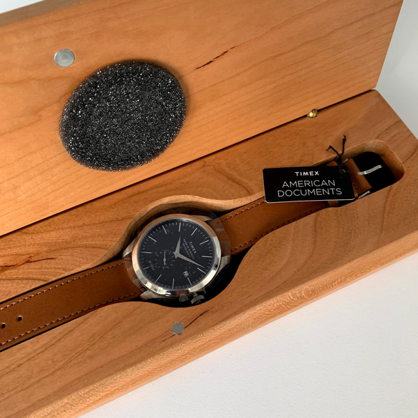 Timex American Documents 41mm Mens Watch + Wood Box TW2R82900US ...