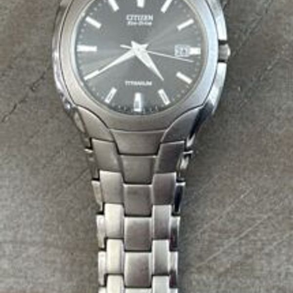 Citizen Men's E111-S049610 HST Eco-Drive Titanium Black Dial Date Watch ...