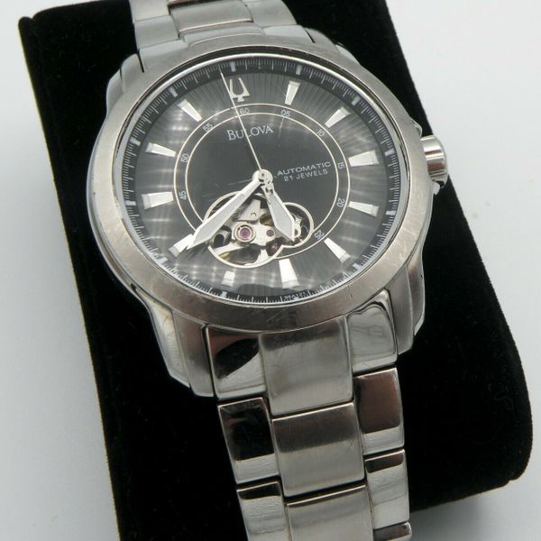 BULOVA - Automatic - 21 Jewels - Skeleton - C877681 - Stainless Steel ...