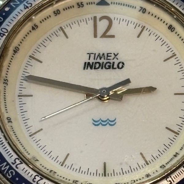 1995 (Apr) Timex Intrepid JFK Jr. Sailing 38mm watch running. Slide ...