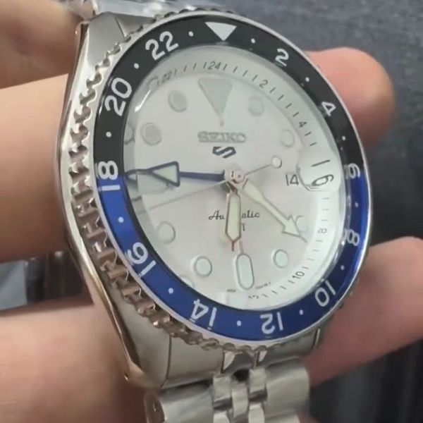 Custom Mod Seiko 5 Five Sports SSK033 GMT Automatic Watch 100 Meter ...