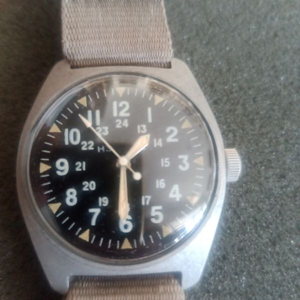 HAMILTON MILITARY VIETNAM WAR US MARINE WATCH 1972 GG-W-113 OROLOGIO ...