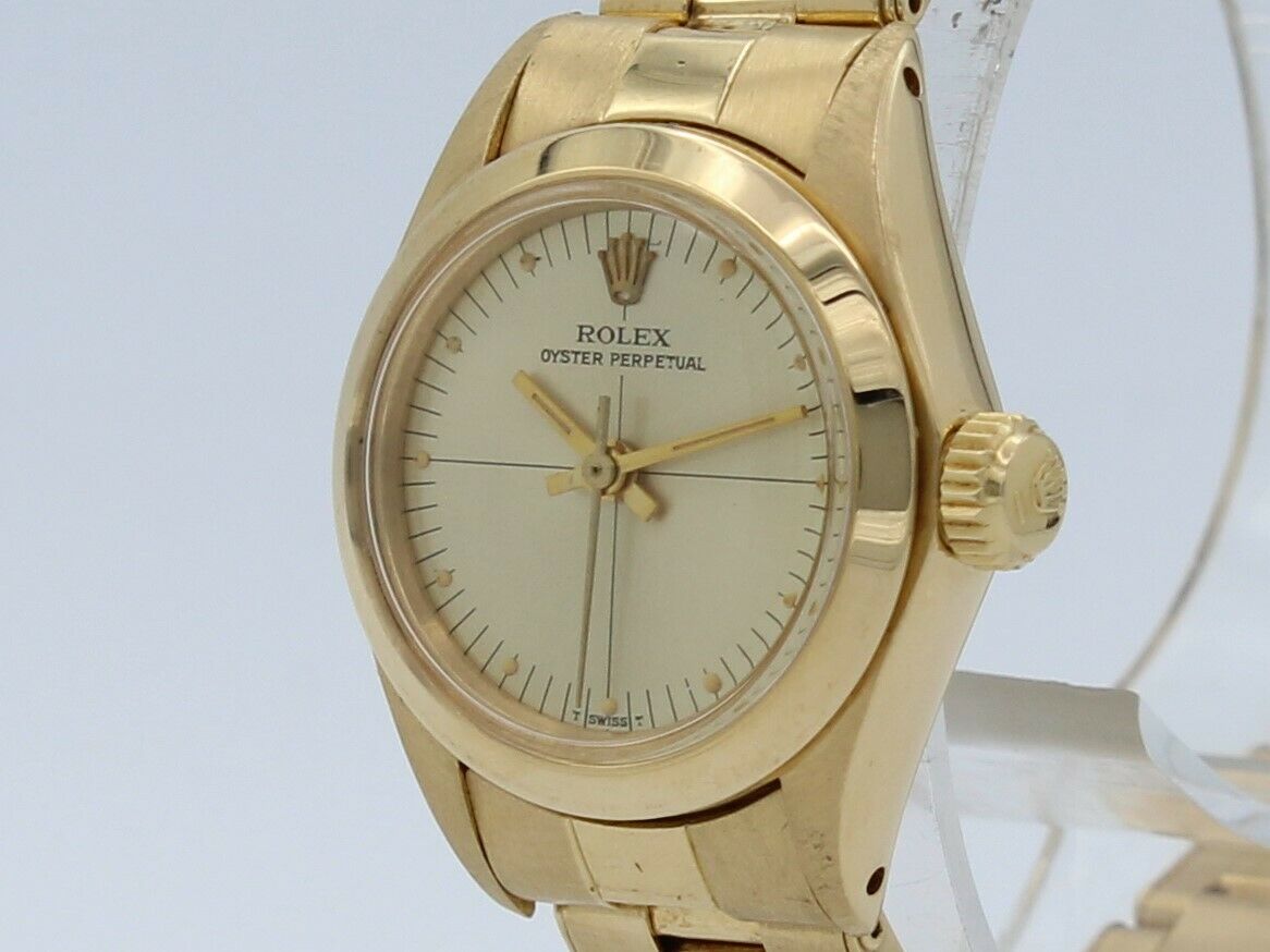 Rolex Oyster Perpetual Automatic Full 18k Gold Lady 6718 | WatchCharts