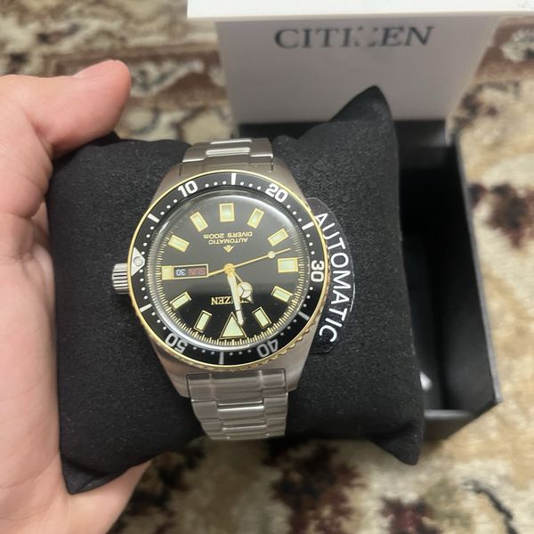 New! Citizen Promaster Watch NY0125-83E Automatic Diver Gold & Black ...